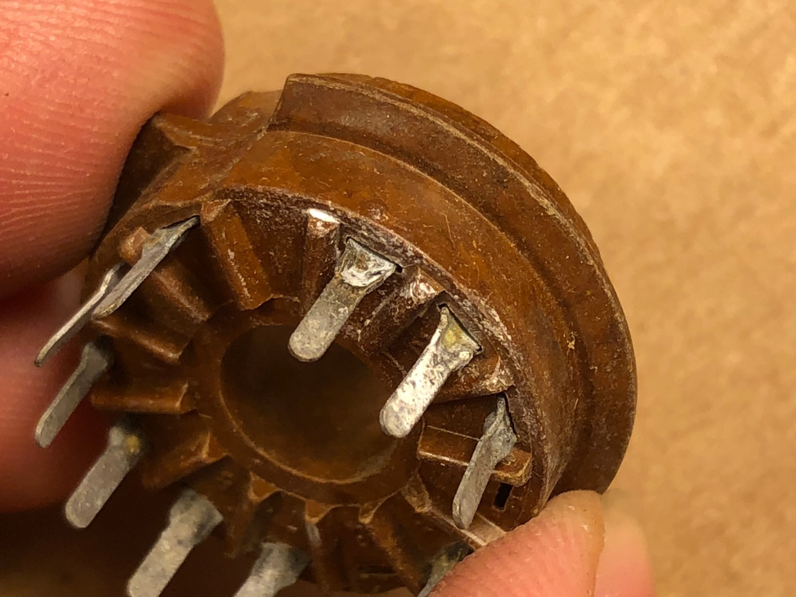 2 NOS Vintage 12-Pin Compactron Vacuum Tube Sockets PC MOUNT Ham Radio ...