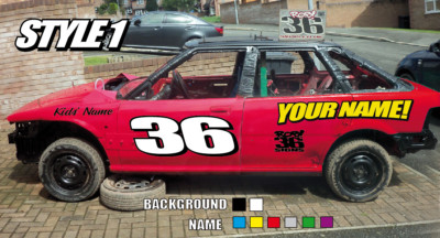 Banger Racing / Stock Car Sticker Pack, Made to Order | eBay
