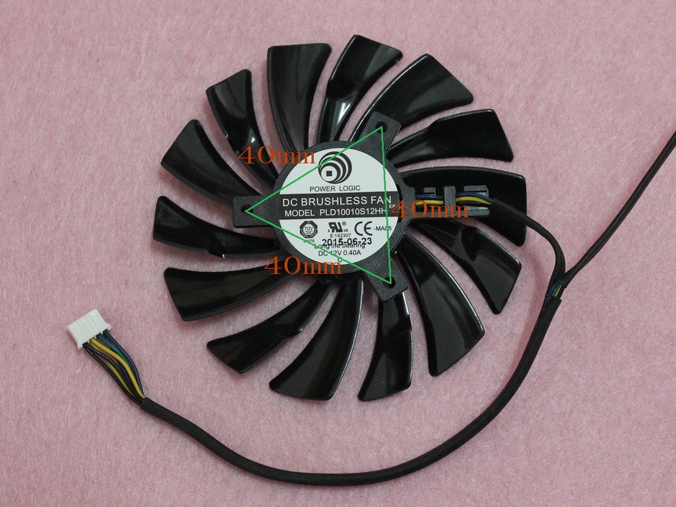 95mm MSI R7-370 R9-380 R9-390 GTX950 GTX960 GTX970 GAMING Dual Fan 4Pin ...