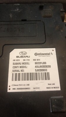 2018-2020 Subaru Crosstrek telematics module 86222FL000 | eBay Australia