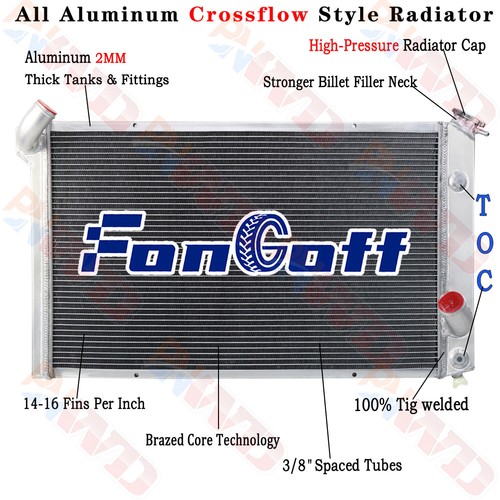 3 Row Aluminum Radiator For 1973-1976 Chevy Corvette Base Stingray 5.7L ...