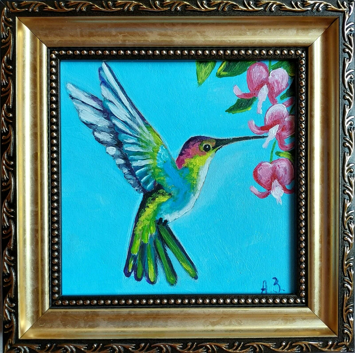 Paintings Of Hummingbirds And Flowers
