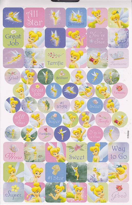 200+ Stickers Disney Tinkerbell Fairies Reward Party Favor NEW | eBay