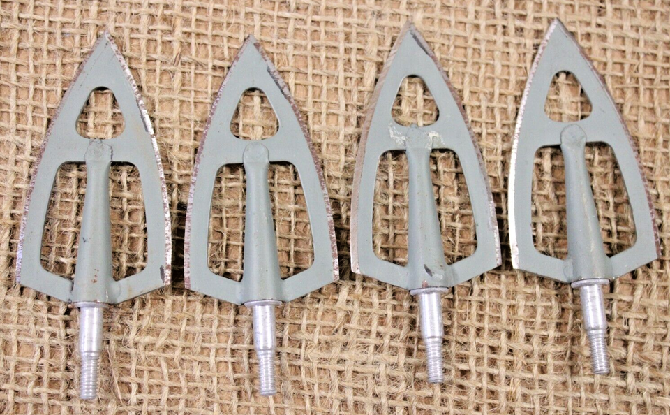 4 Ben Pearson Deadhead Broadheads Recurve Bow Longbow Hunting Vintage ...