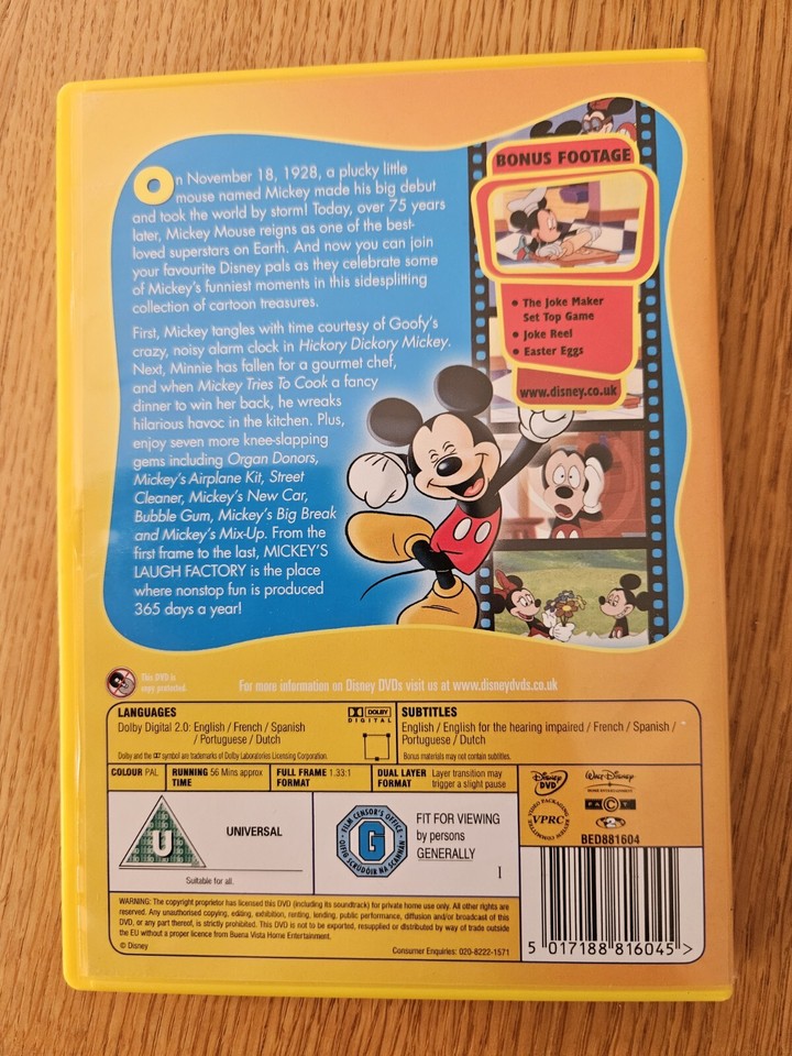 DISNEYS MICKEYS LAUGH FACTORY DVD MICKEY MOUSE KIDS DISNEY | eBay