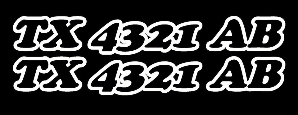 BOAT OR PWC CUSTOM REGISTRATION HULL ID NUMBER DECAL STICKER 2 PACK | eBay