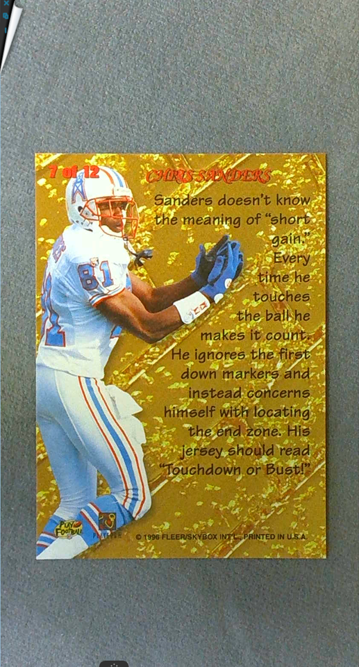 1996 Fleer Metal Gold Fingers #7 Chris Sanders Oilers | eBay
