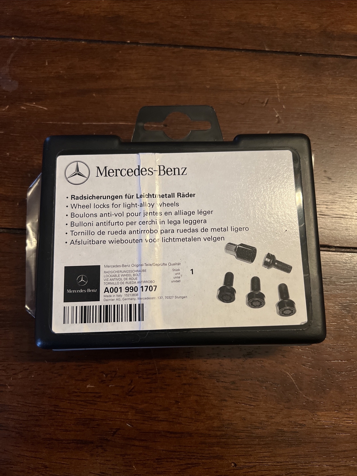 Authentic Mercedes-Benz Wheel Lock Kit A001 990 1707 Black | Genuine ...