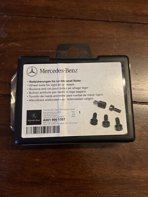 Authentic Mercedes-Benz Wheel Lock Kit A001 990 1707 Black | Genuine ...
