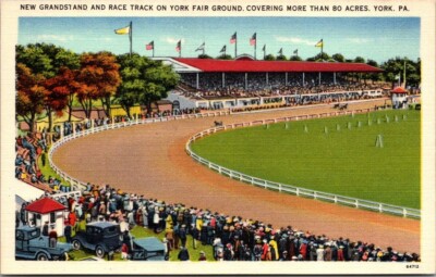 Postcard New Grandstand Race Track On York Fair Ground York Pa | eBay