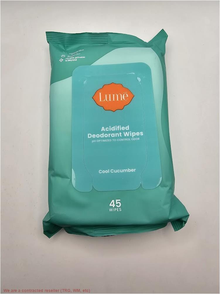 Lume Deo Flushable Wipes Pouch - Cucumber - 45ct 850017015494 | eBay