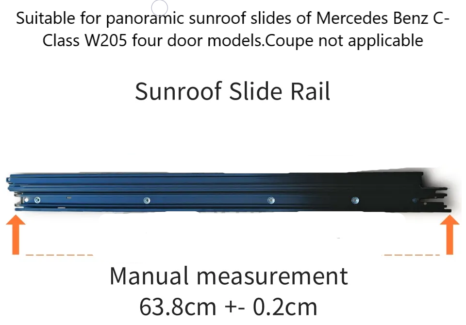 Fits 2015-2021 Mercedes W205 Panoramic Sunroof Replacement Tracks ...