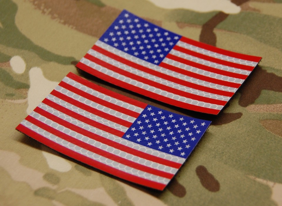 SOLAS Reflective US Flag Set Full Color USCG US Navy Army SeaBee | eBay