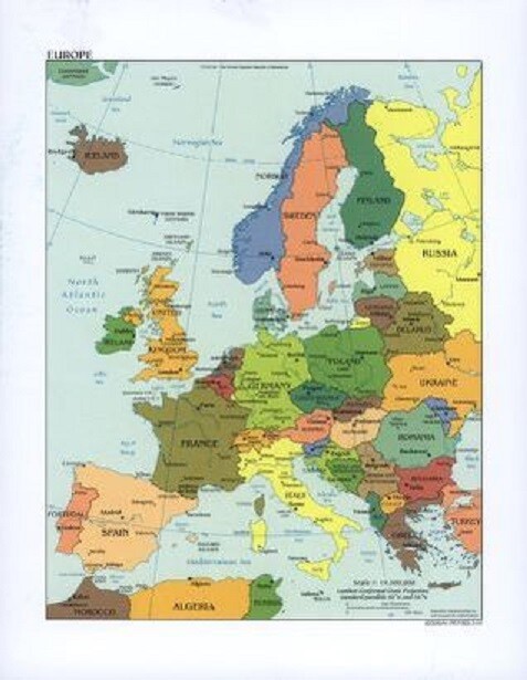 18" x 24" 2004 Map Europe | eBay