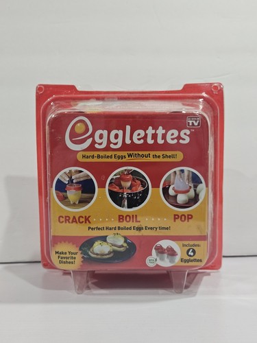 Egglettes Hard Boiled Egg Cooker Pods Set of 4 Silicone No Shell As ...