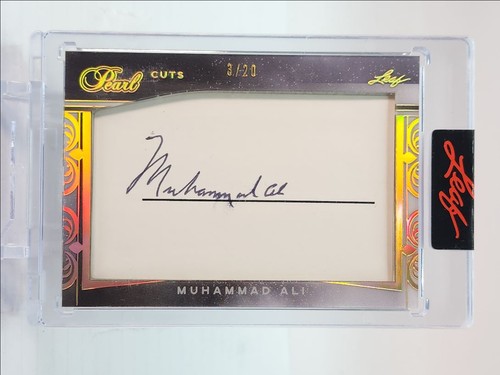 MUHAMMAD ALI 2025 LEAF PEARL CUTS AUTOGRAPH GOLD SPECTRUM AUTO /20 ...