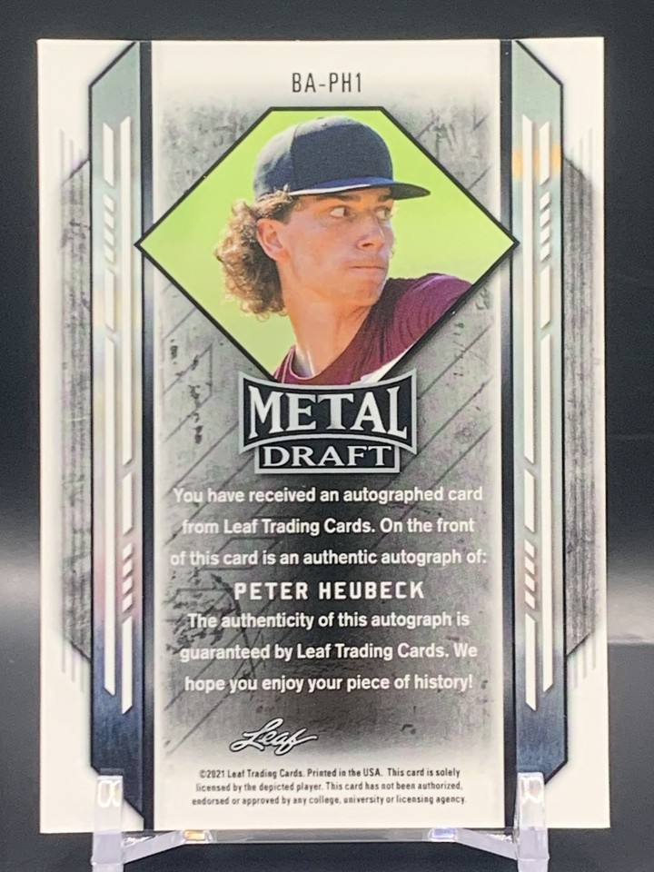 2021 Leaf Metal Draft Peter Heubeck Silver Wave Auto - Los Angeles ...