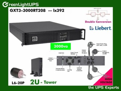 Rebuilt~ Liebert GXT3 Online GXT3-3000RT208 UPS 3000va 200-240v # ...