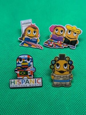 Amazon PECCY SET of 4 Latinos Affinity pins, Hispanic Heritage, Dancing ...