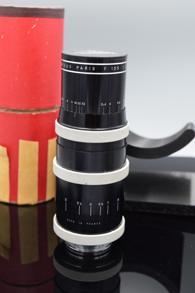ANGENIEUX Type Y2 f3.5/135mm lens. Exakta mount with front cap and box ...