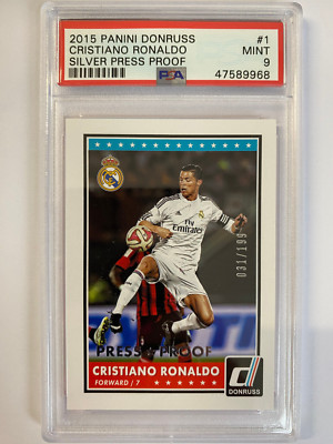 PANINI DONRUSS 2015 CRISTIANO RONALDO REAL MADRID SILVER PRESS PROOF ...