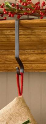 PRIMITIVE COUNTRY PLAIN IRON STOCKING HANGER/HOLDER In BLACK BY PARK ...