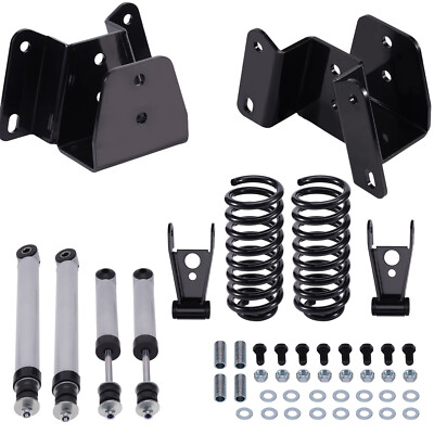 Front 3" Rear 3"-4" Drop Lowering Kit fit For Ford F100 F150 2WD 1973 ...