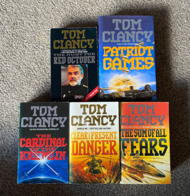 Tom Clancy Ryanverse Books 1-5 Paperbacks (1 Hardback) The Hunt For Red ...