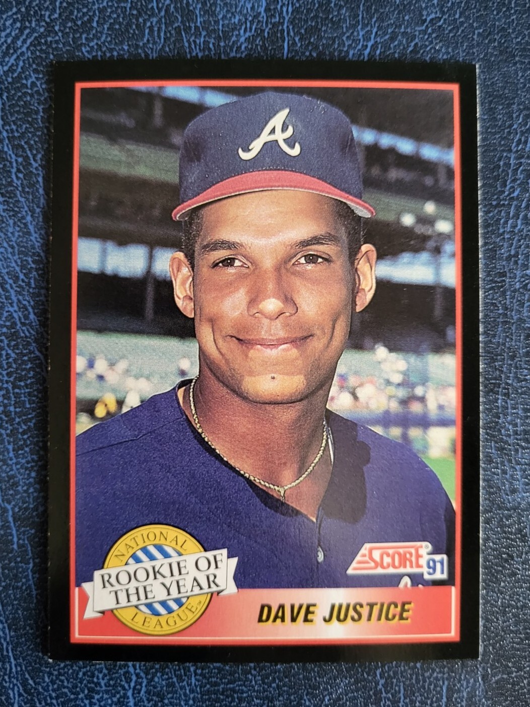 1991 SCORE DAVE JUSTICE #880 ATLANTA BRAVES ROOKIE OF THE YEAR | eBay