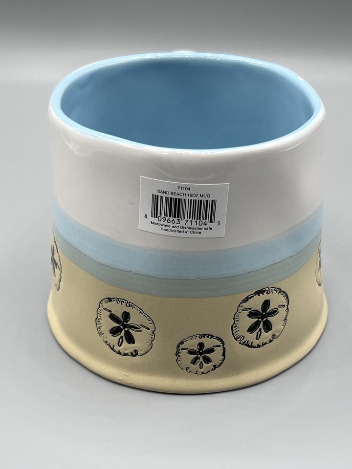 SAND BEACH Coffee Tea Mug 16 Oz Ceramic By Spectrum Designz NEW ...