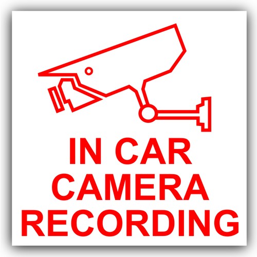 In Car Camera Recording Stickers CCTV Sign Van Lorry Truck Taxi Bus ...