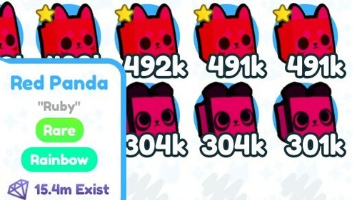 Pet Simulator X - Rainbow red panda (digital via game) | eBay