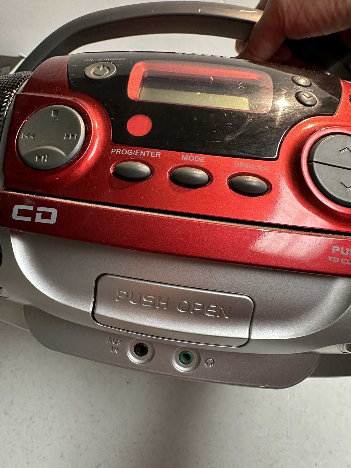 RCA RCD175A Portable CD Boombox with Radio AM/FM Tuner MP3 Player ...