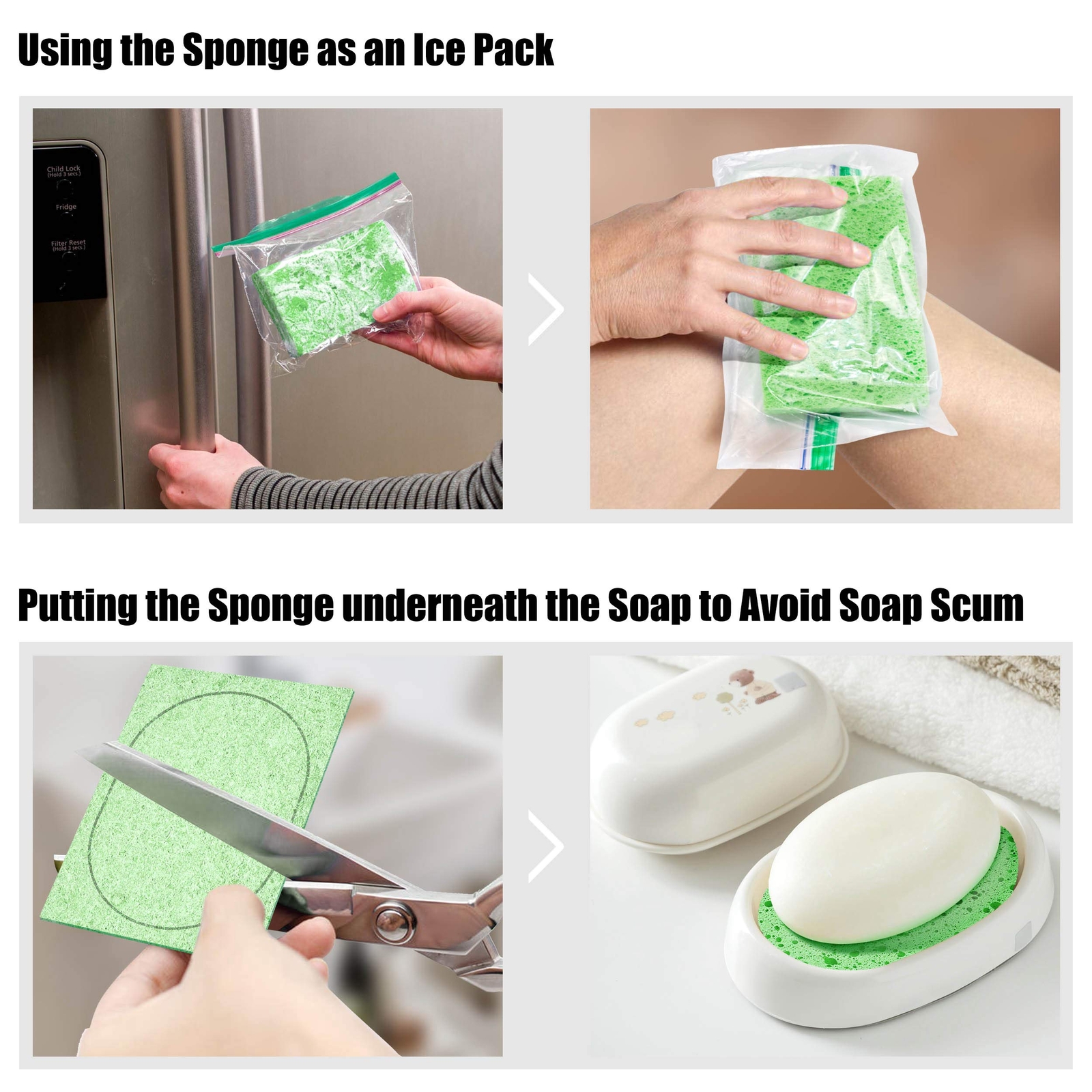 3Pack Cellulose Dish Sponges Reusable Kitchen Cleaning Sponges Non ...