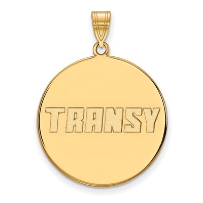 14k Gold LogoArt Transylvania University Extra Large Disc Pendant | eBay