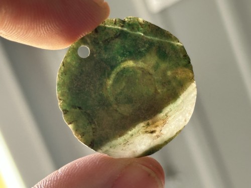 PHENOMENAL MAYAN TRANSLUCENT GREEN JADE PENDANT ANCIENT PRE-COLUMBIAN ...