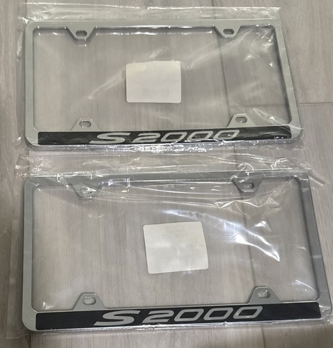 HONDA S2000 Chrome with Black Plastic License Plate Frame LOT OF 2 | eBay