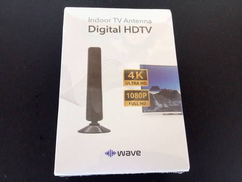 Wave Max Indoor TV Antenna 4K Ultra HD Signal Booster No Subscriptions ...