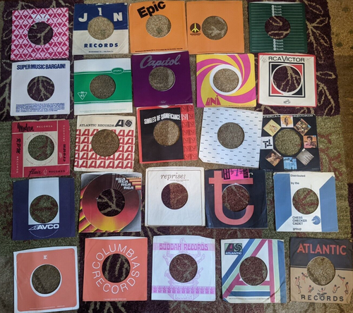 25 Label 7" Record Company Stock Sleeve 45 rpm Vinyl FREE USA SHIPPING ...