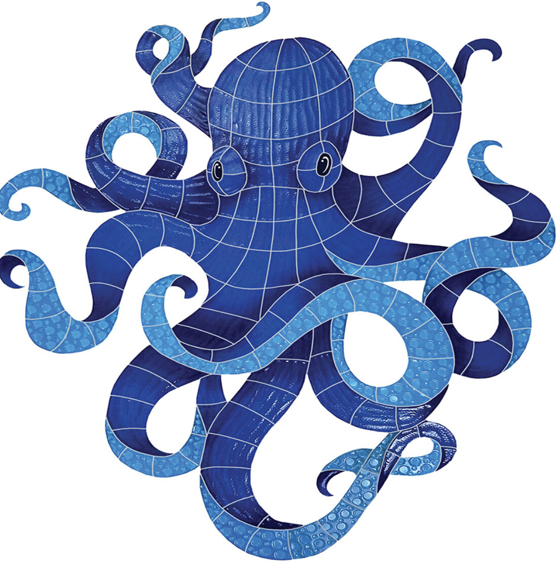 Mosaic Octopus for Swimming Pool or Wall - Large 38" or Small 13"- Free ...