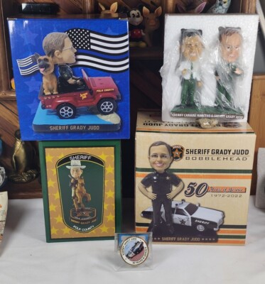Polk County Sheriff Grady Judd Signed Bobblehead Lot of 4 Plus New 50 ...
