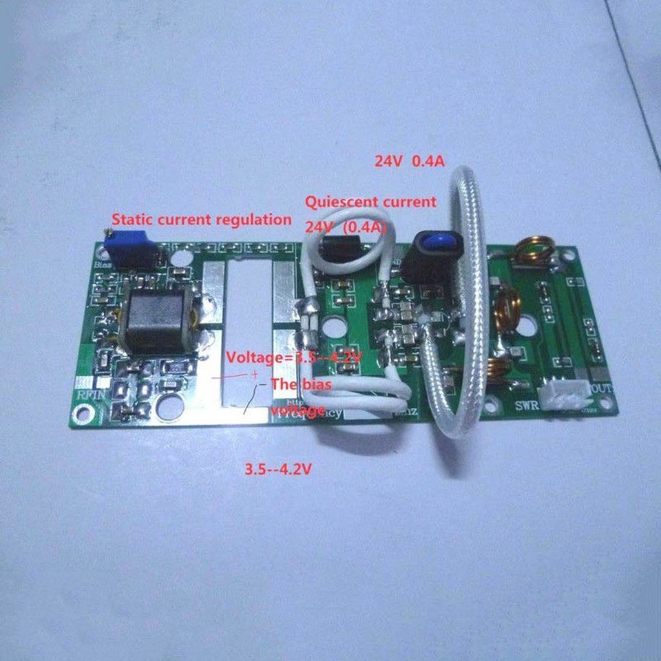 100W UHF 400--470MHZ MRF9120 Power Amplifier Board For Ham Radio DIY ...