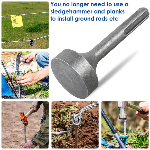 Ground Rod Driver Heavy Duty SDS Plus T Post Ground Rod Driver Tool ...