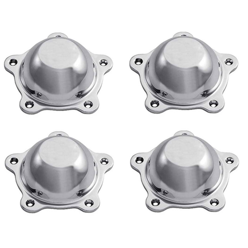 Set of 4 AR No Logo Center Cap Bolt On Polished Torq Thrust II Hopster ...