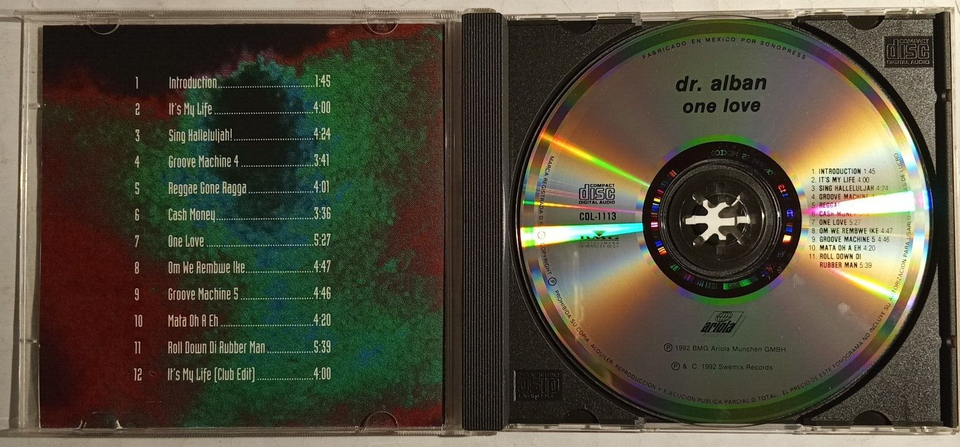 Dr. ALBAN - ONE LOVE (THE ALBUM) - 1992 MEXICAN CD ALBUM, DANCE | eBay