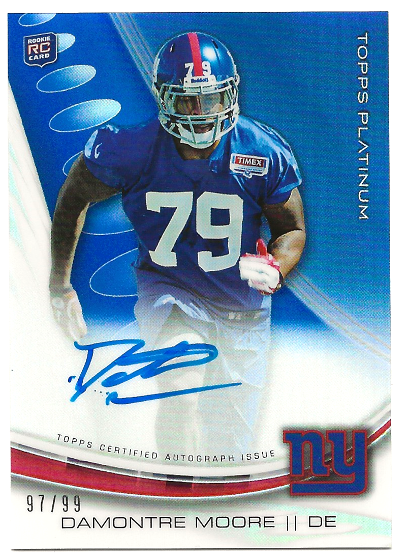 2013 Topps Platinum #A-DMO Damontre Moore Rookie Refractor 97/99 NY ...