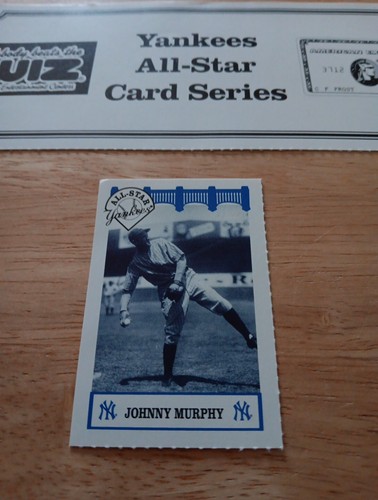 MLB 1992 WIZ Promo NY Yankees All Star Classics Johnny Murphy Baseball ...