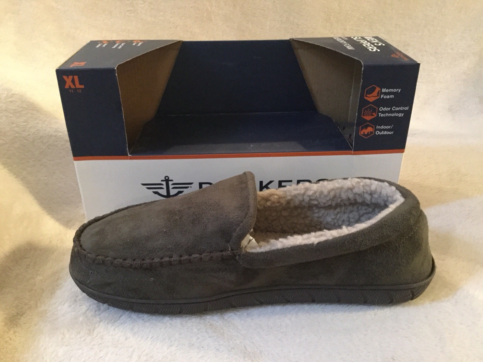 DOCKERS NWT MEN'S SLIPPERS WITH MEMORY FOAM INDOOR & OUTDOOR SZ XL (11 ...