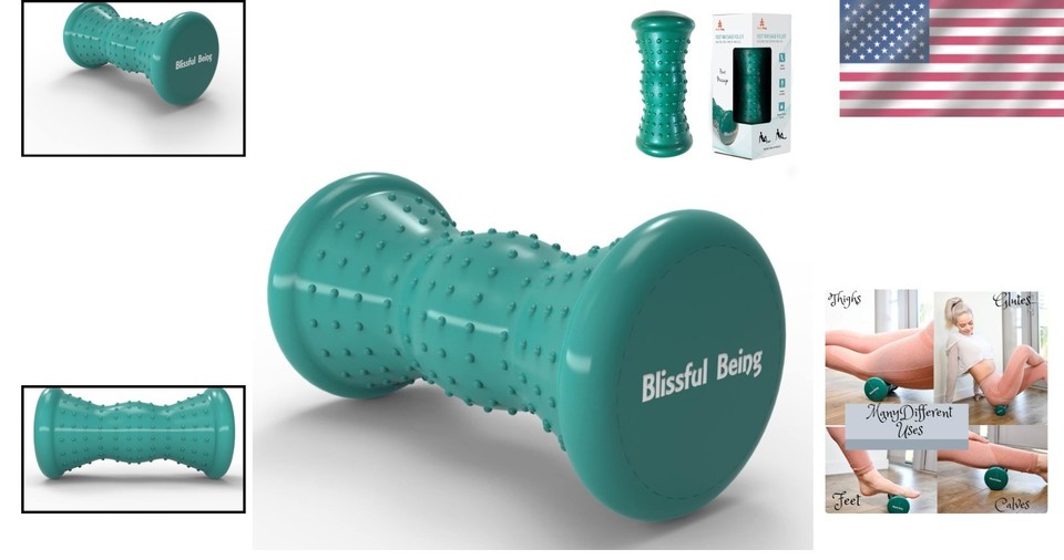 Ergonomic Deep Tissue Foot Massage Roller for Pain Relief & Circulation ...