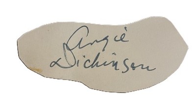 Angie Dickinson Signed Autograph Vintage Cut 4x1.5" Signature | eBay